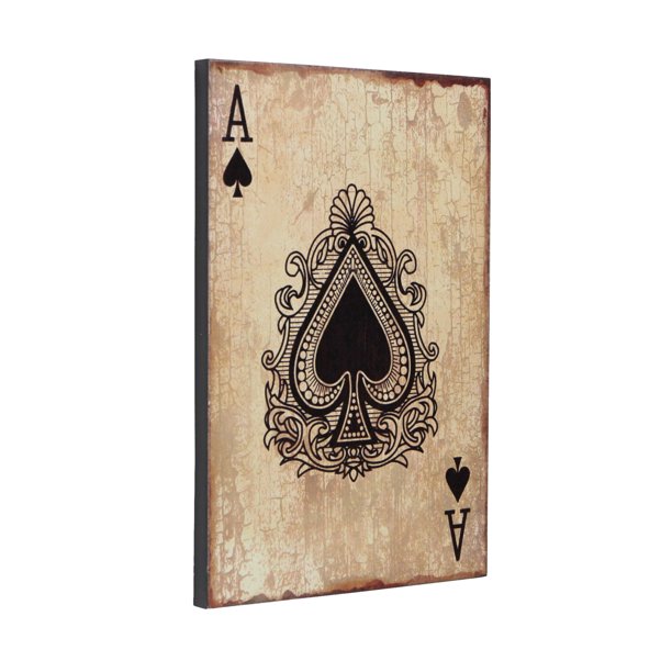 Home Indoor Decorative Ace Of Spades Wooden Wall Decor - Walmart.com