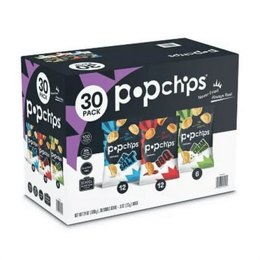 Popchips Healthy Personal Size Potato Chips, Variety Pack, 0.8 oz, 30 ...