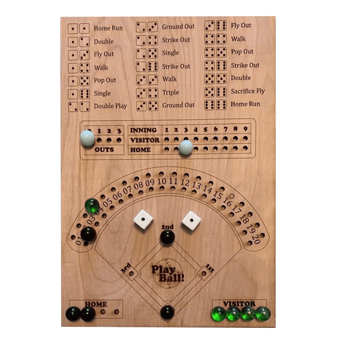 Click here for Unbranded Baseball Dice Board Game Wooden Dice And... prices