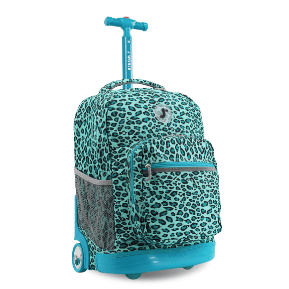 J World Girls Sparkle 15" Kids Rolling Backpack For School And Travel ...