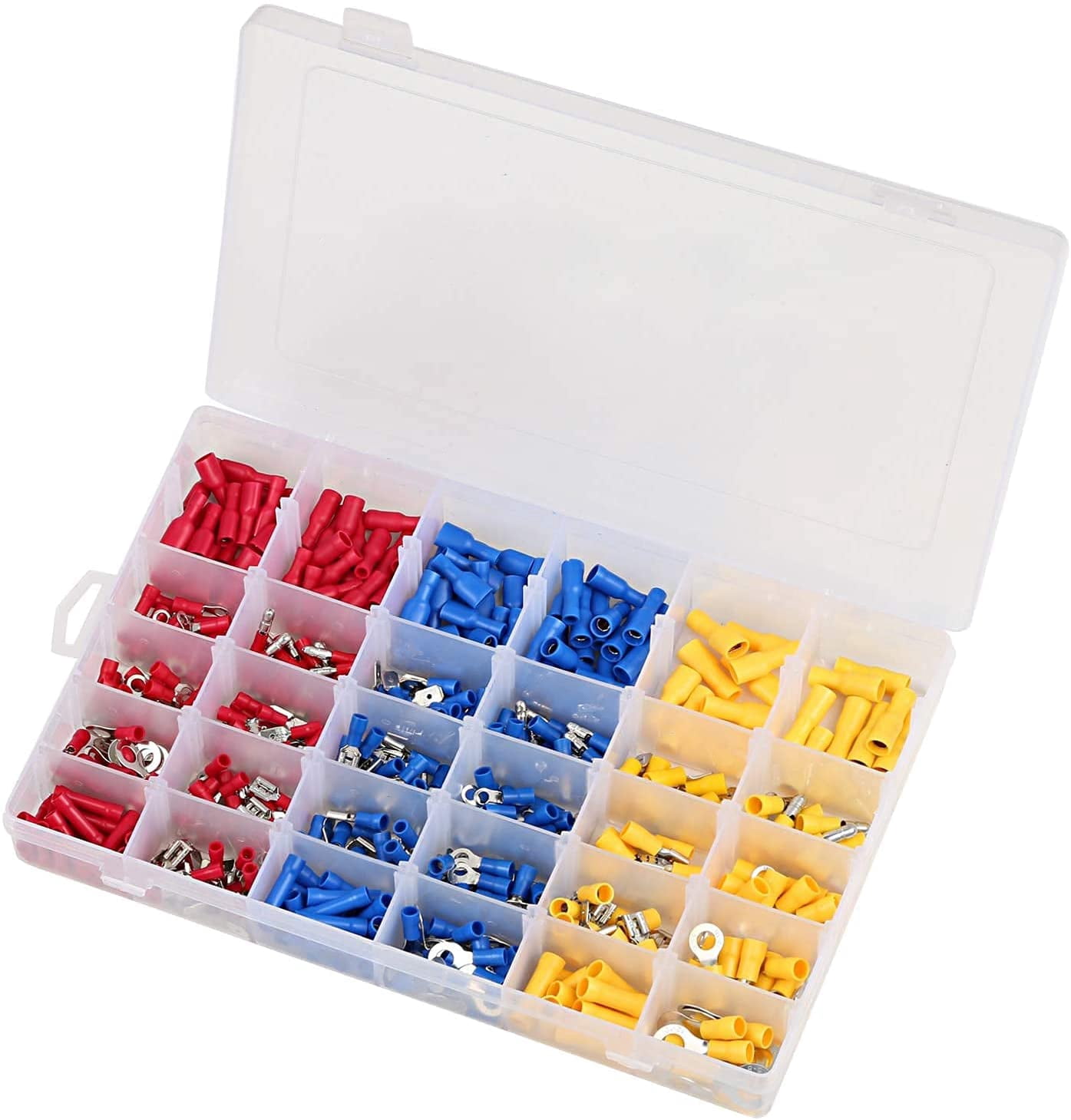 480X Flat Electrical Lug Insulated Crimp Connectors Crimp Assortment ...