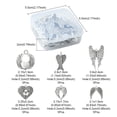 30pcs Mix Styles Charm Heart Angel Wing Antique Silver Color Pendant ...