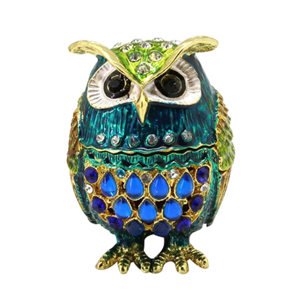 NUOLUX Owl Jewelry Box Trinket Case Vintage Ring Organizer Animal ...