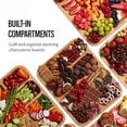 Build-A-Board Bamboo Cutting Board with Built-In Compartments & Clear ...