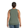Terra & Sky Women's Plus Size High Neck Ribbed Tank Top - Walmart.com