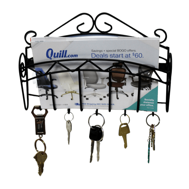 Dependable Industries Inc. Essentials Matte Black Solid Metal Mail and ...