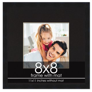 8 Pack: Black Square 8" x 10" Frame with Black Double Mat, Gallery by ...