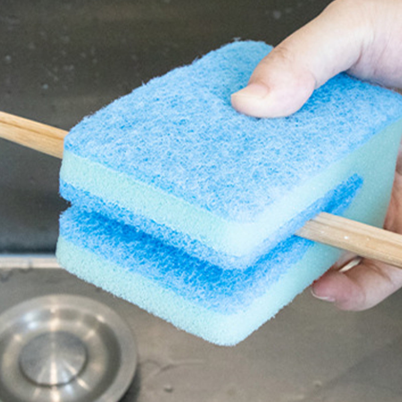 U Shape Big Mouth Chopper Dishwashing Sponge Wipe, Double Sided ...