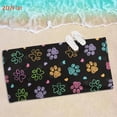 1PC "Rainbow Footprints and Love Beach Towel - Stylish and Cute Pet ...