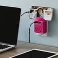 Aduro Pink Surge Protector, 2 Outlets, 2 USB Ports, Mini Wall Charger ...