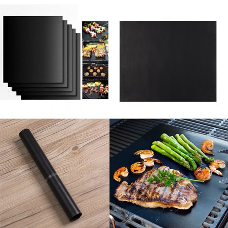 2/5 Pcs BBQ Grill Mat Non-Stick Bake Cook Grate Cover Teflon Cooking ...