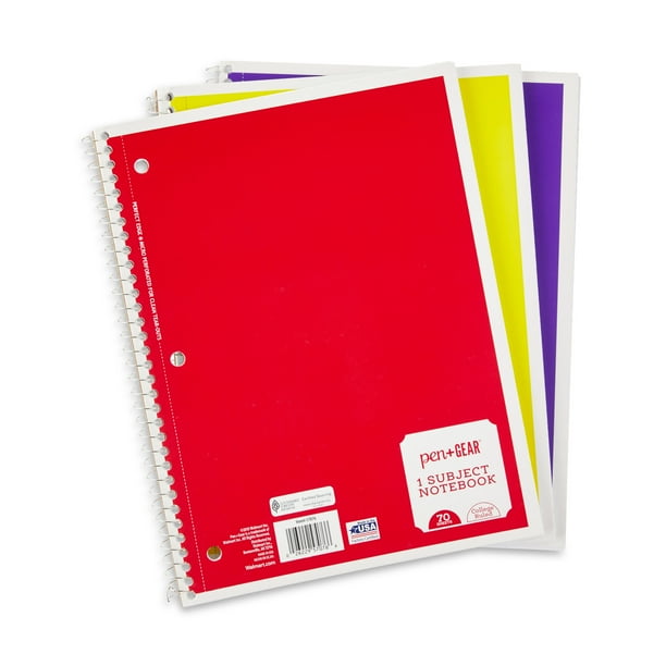 Pen Gear 1 Subject Notebook College Ruled 70 Sheets 3 Pack Walmart pen-gear-1-subject-notebook-college-ruled-70-sheets-3-pack-walmart