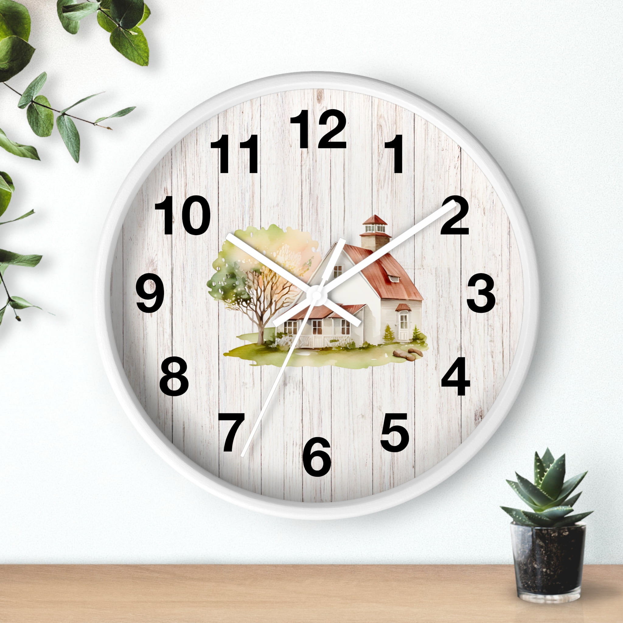 Farmhouse Wall Clock 10-inch Cottagecore Charm Home Decor Aesthetic ...