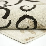 Better Homes & Gardens Iron Fleur 5' X 7'6" Off White Floral Rug ...