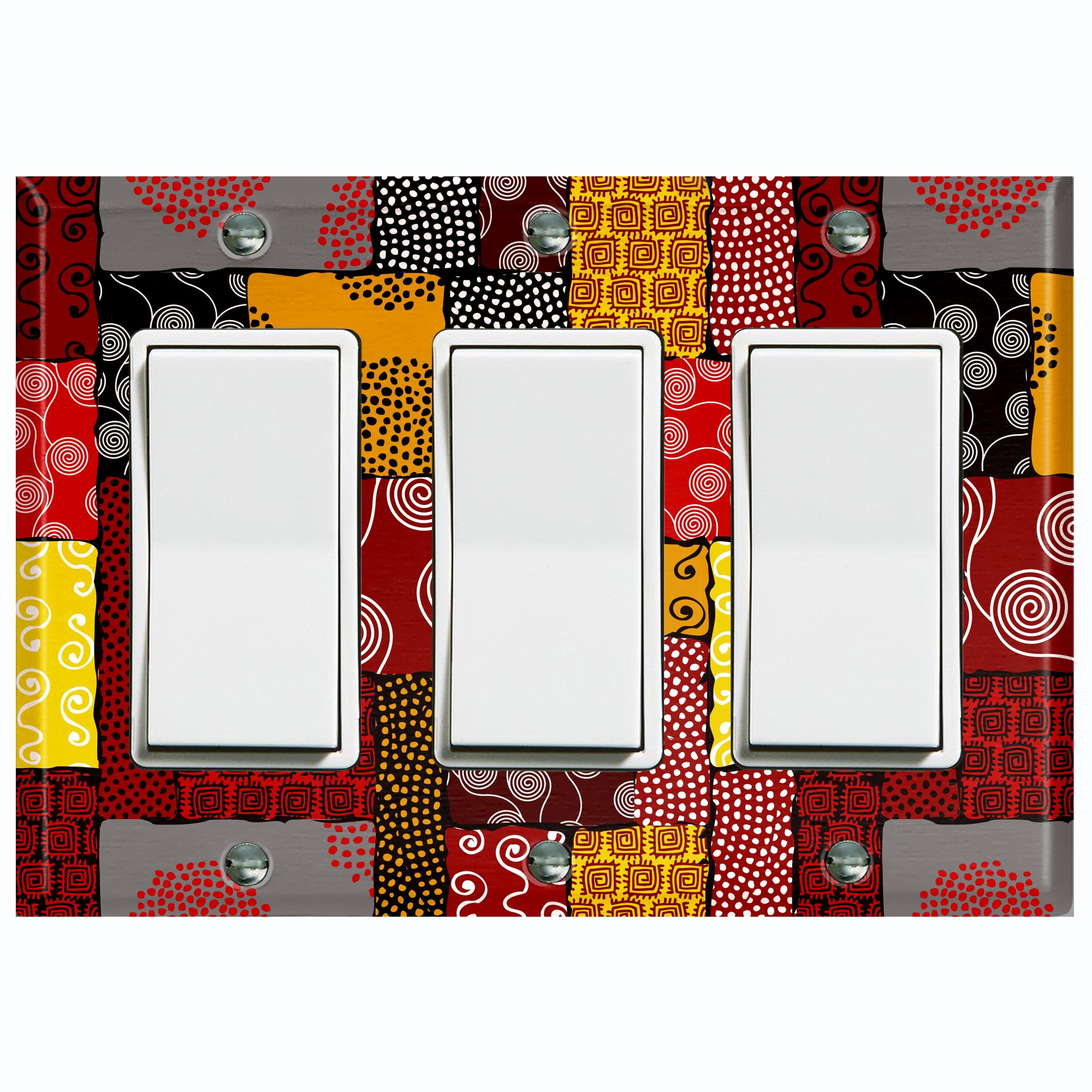 Metal Light Switch Plate Cover Colorful Safari African Tribal Art ...
