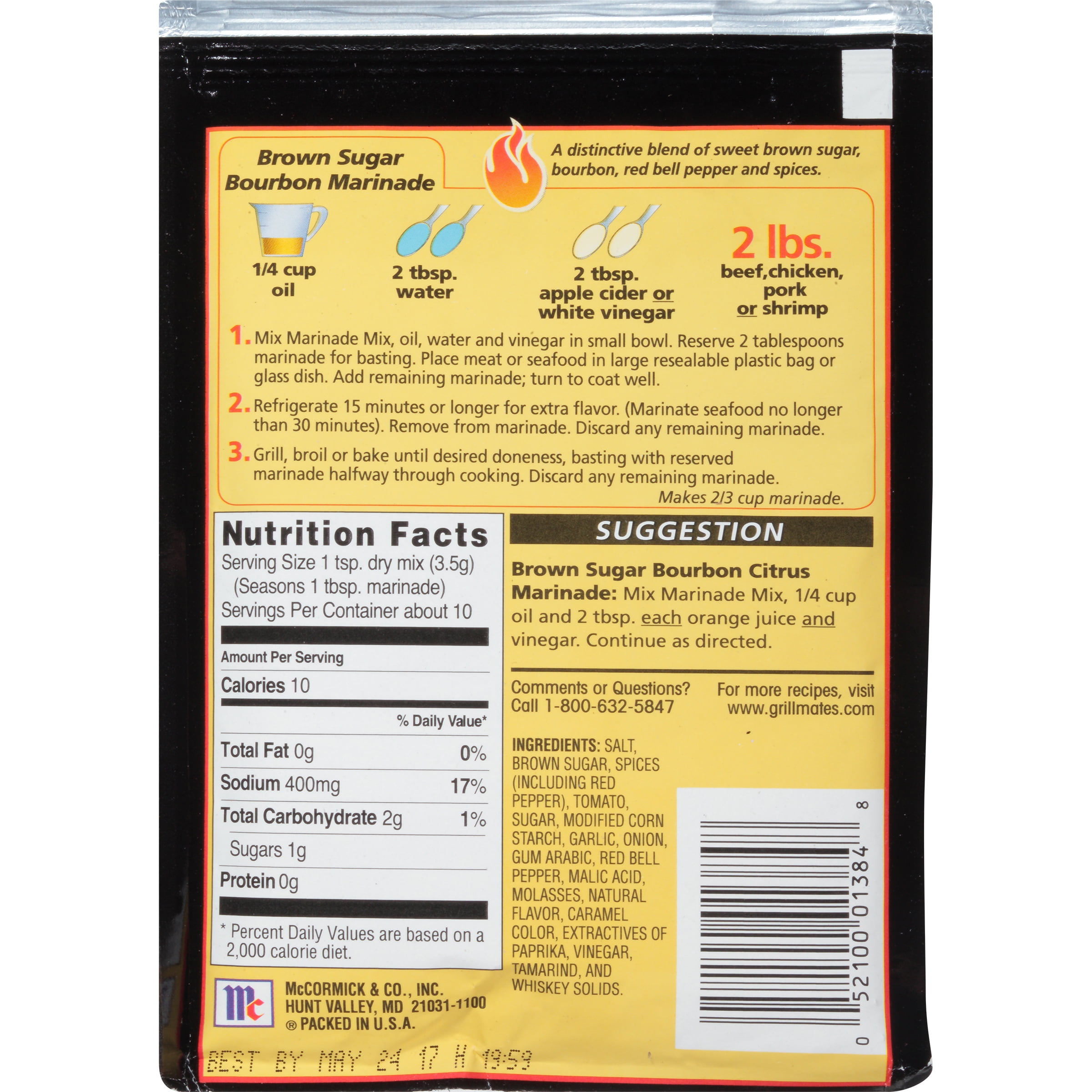 Bourbon Grill Nutrition Facts – Besto Blog