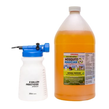 Pump Up Sprayer with 1 Gallon Mosquito Killer & Repellent Concentrate ...