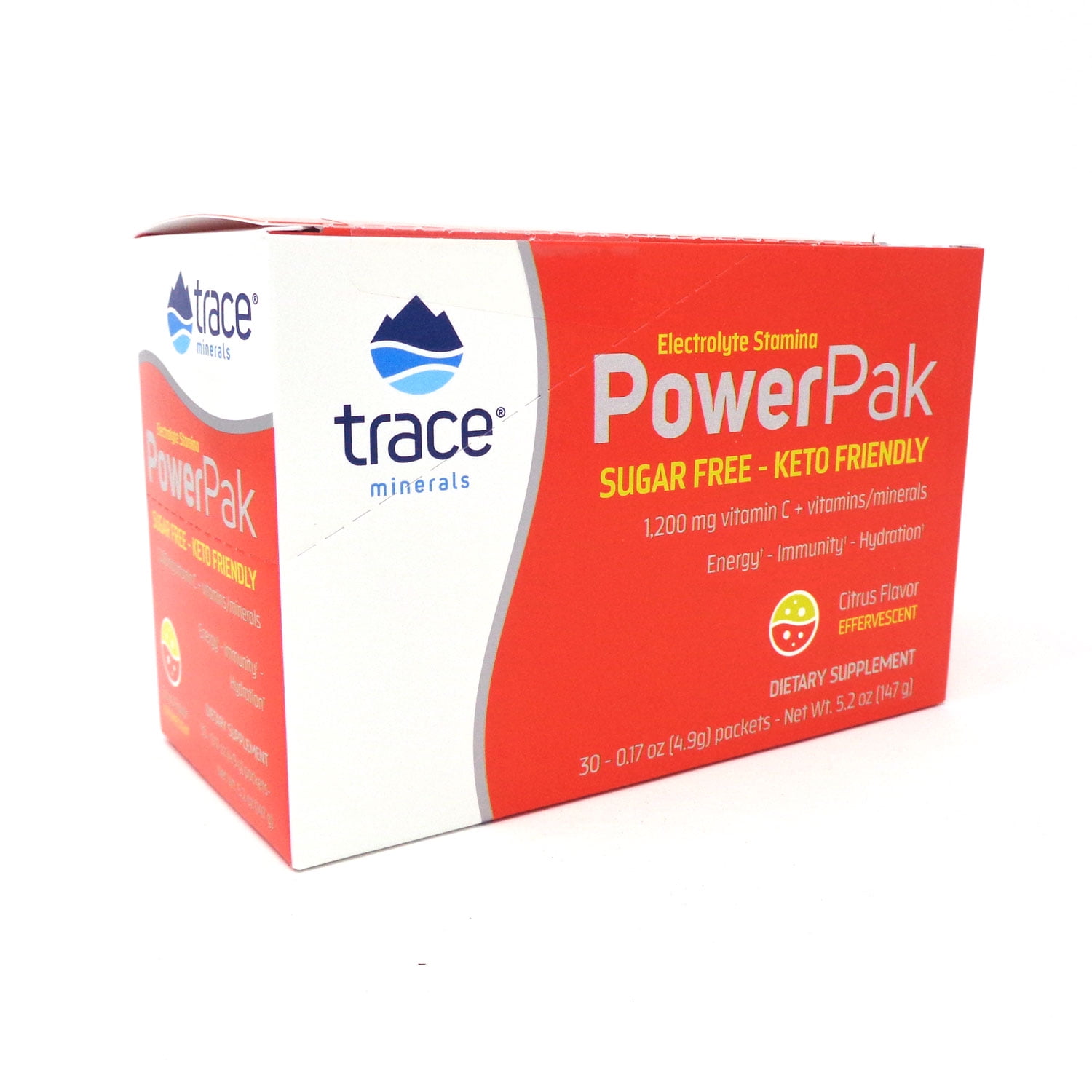 Trace Minerals Power Pak Sugar Free Citrus Flavor- 30 Packets - Walmart.com