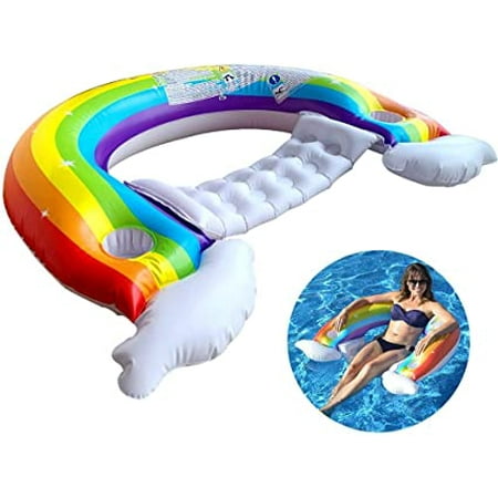 Hongchun Rainbow Inflatable Recliner, Folding Water Couch Inflatable ...