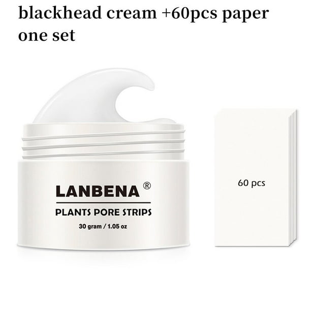 LANBENA-crema eliminadora de espinillas, tiras de poros de plantas de papel, limpieza del acné ...