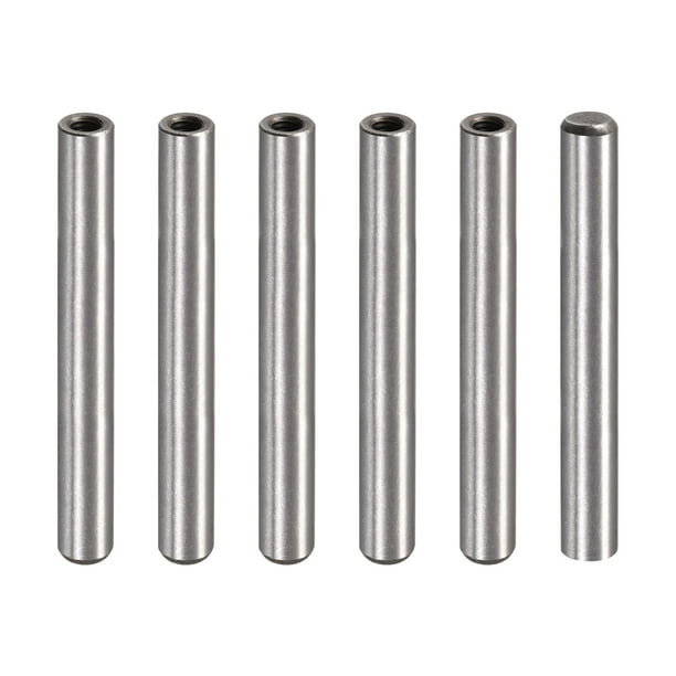 Uxcell M6 Internal Thread Dowel Pin 6 Pack 10x80mm Chamfering Flat ...