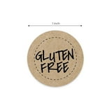 Gluten Free Kraft Stickers / 500 Brown Kraft Circle Labels Per Roll / 1 ...