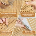 Plastic Cane Webbing Roll, PE Rattan Mesh Sheet Caning Repair Supplies ...