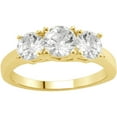 2 Carat T.W. Round White Diamond 14kt Yellow Gold 3-Stone Ring, IGL ...