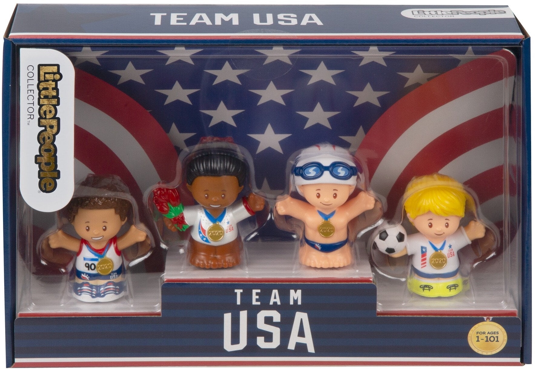 Little People Collector Team USA Classic Figure Gift Set - Walmart.com ...