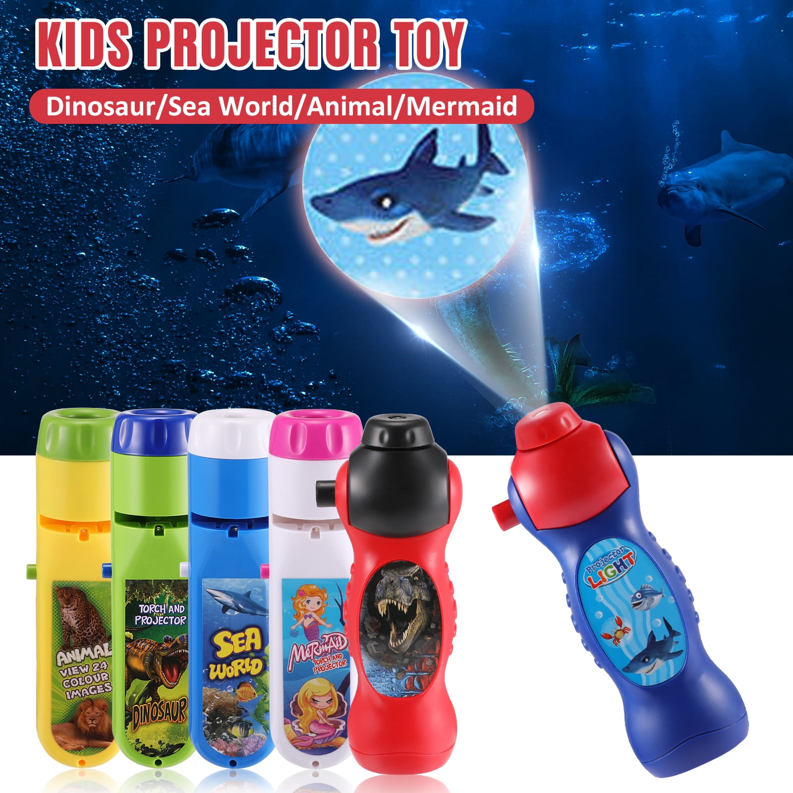 Kids Flashlight Children Slide Projector Torch Projection Flashlight,24 ...