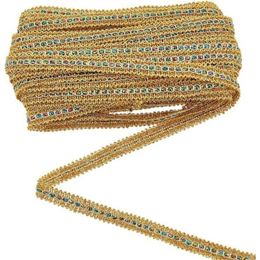 20Yds 3 4 Metallic Gold Braid Lace Trim Flower Glitter Scroll Trims ...