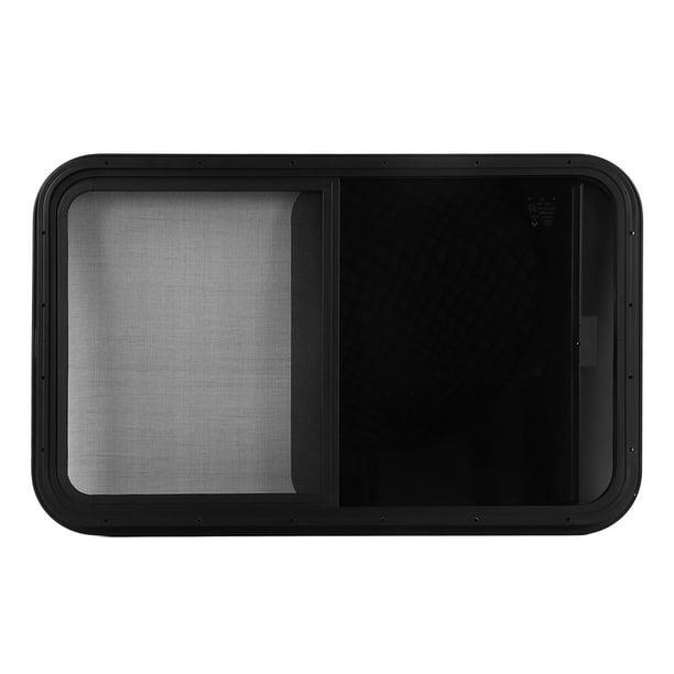 Push Window, Polished Black Powder Coating Window Proof Sealed Rounded ...