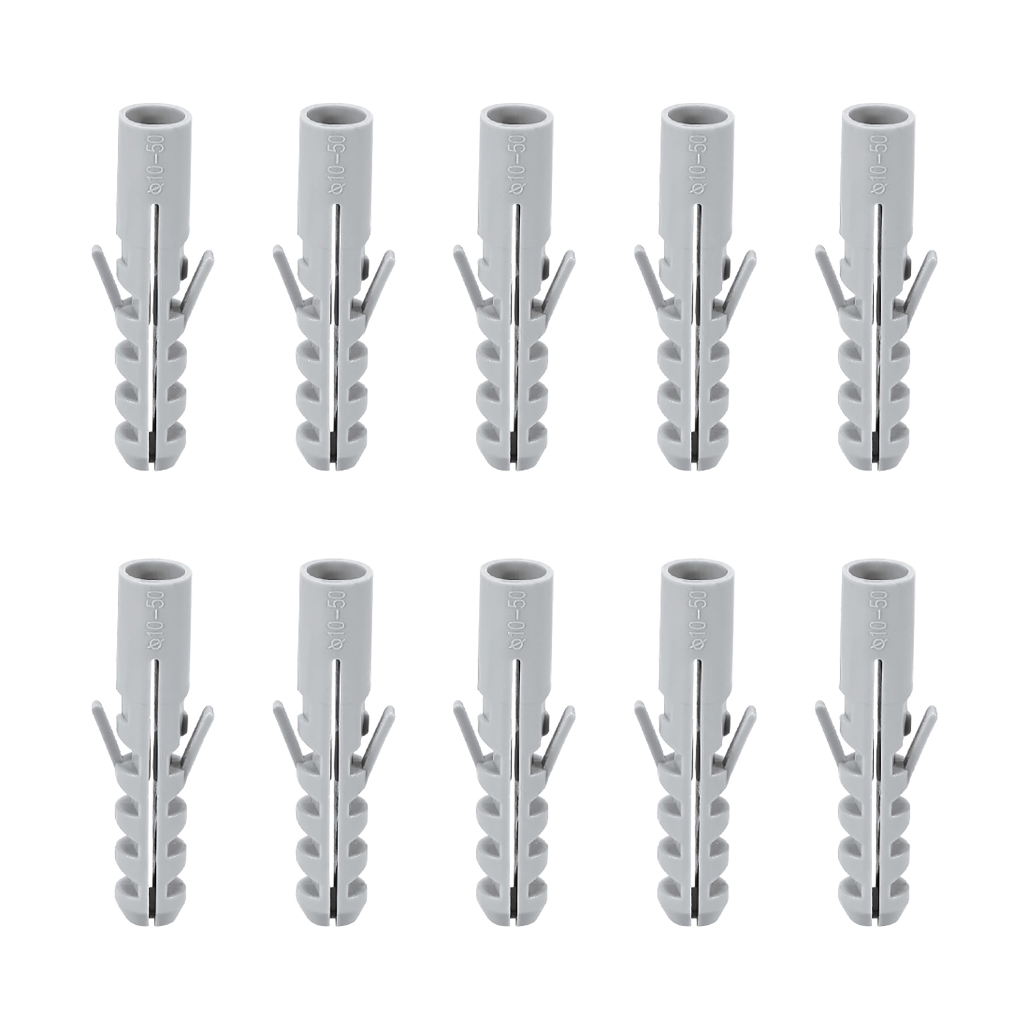 10X50mm Plastic Anchor Bolts Expansion Pipe Column Concrete Wall Plug ...