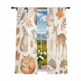 Autumn Theme Sheer Curtains for Living Room Bedroom, Rustic Squirrel ...