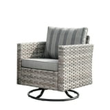 Ovios 1 Pieces Outdoor Patio Furniture Wicker Swivel Chair with ...