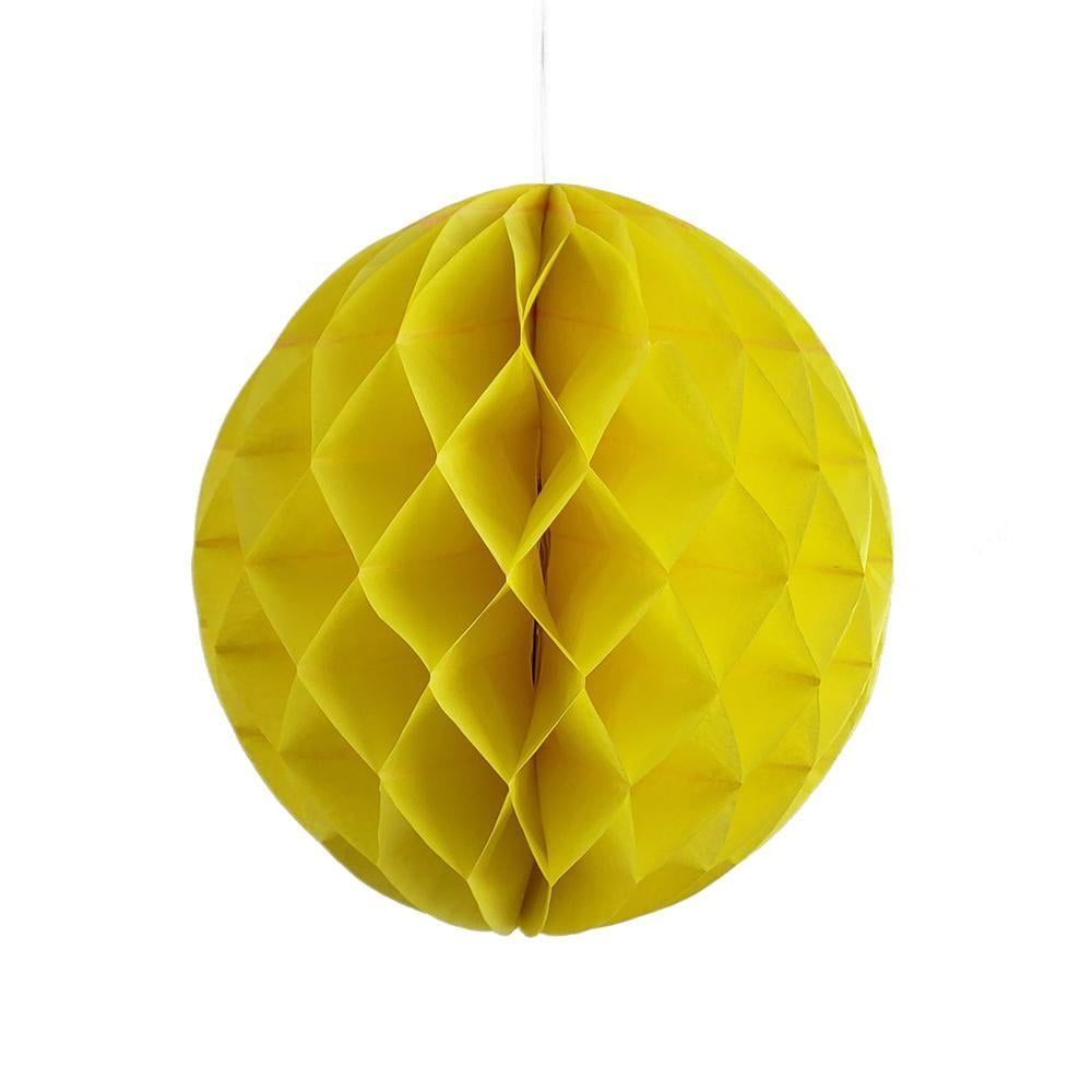 Round Paper Honeycomb Ball, 10-Inch - Yellow - Walmart.com