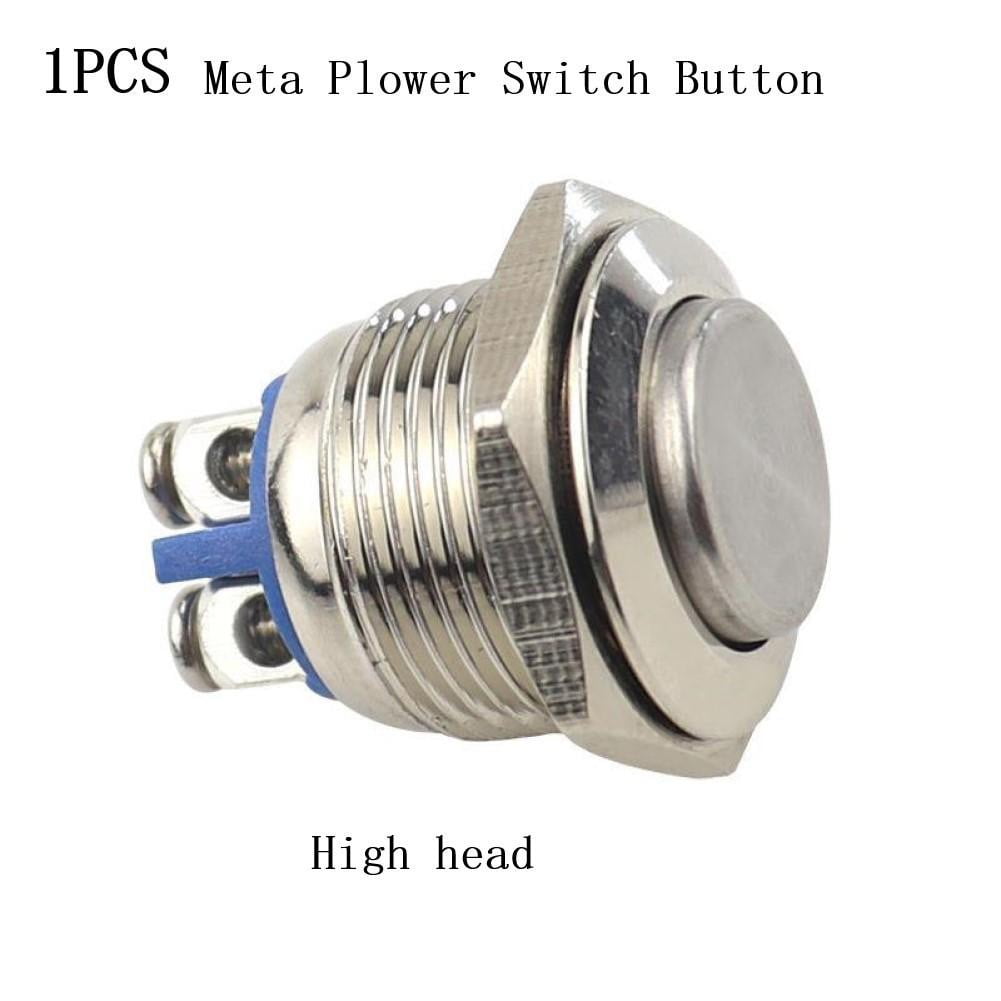 16mm Screw Foot Waterproof Metal Push Button Switch Self-reset Power ...