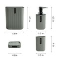 Cerbior 4 Piece Bathroom Accessories Set Soap Dispenser Toothbrush