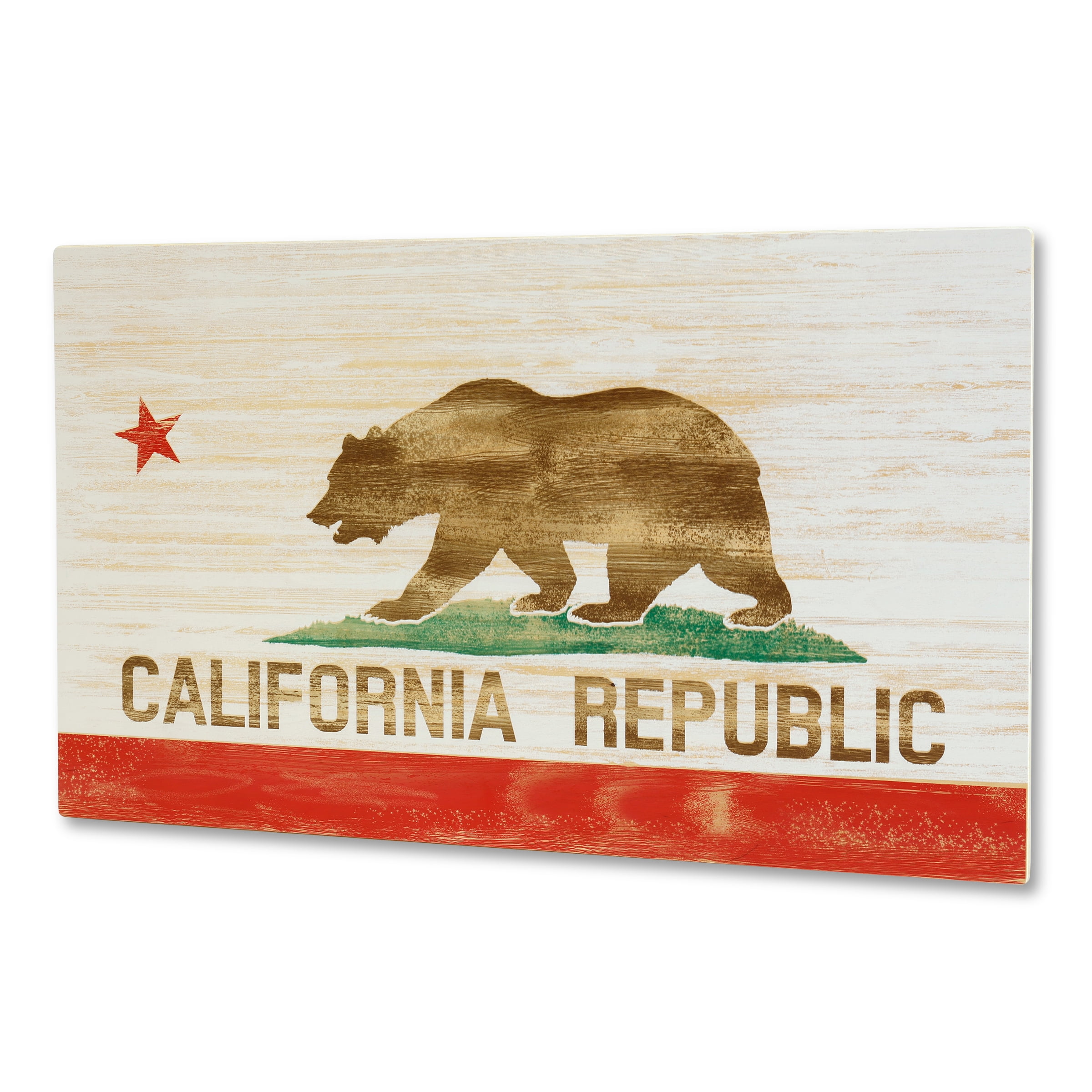 GoSports REAL GRAIN XL Wooden Wall Art - Wooden California Flag - 38 ...