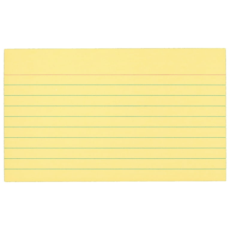 Yellow Index Card