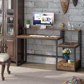 Buylateral Mobile Computer Tower Desk with Storage - Walmart.com