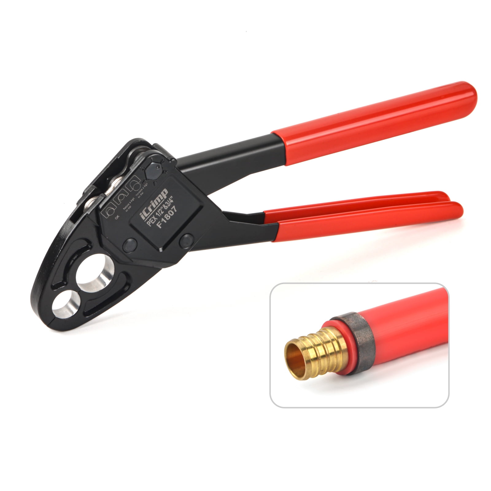 iCrimp Combo Angle Head Pex Pipe Plumbing Crimping Tool for 1/2" & 3/4 ...