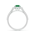 2wist Designs 925 Sterling Silver Round Cut Emerald Green Double Halo ...