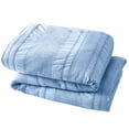Better Homes & Gardens 3-Piece Blue Waffle Stripe Comforter Set, Adult ...