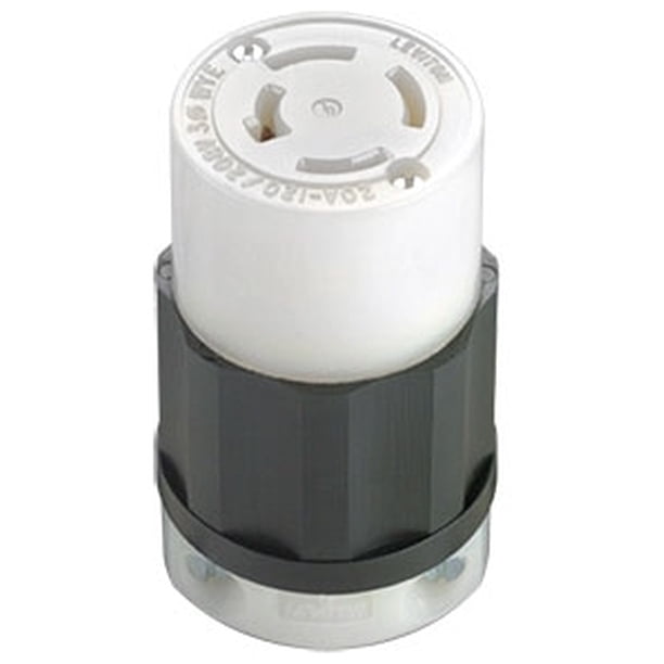 Leviton 7413-C 20 Amp, 120/208 Volt, 3PY, Locking Connector, Industrial ...