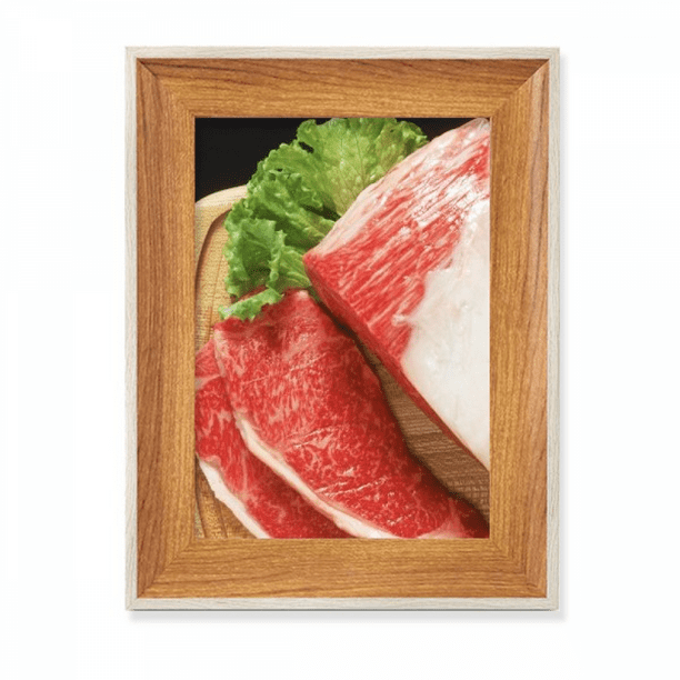 Lamb Leg Raw Meat Food Texture Desktop Wooden Photo Frame Display ...