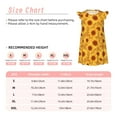 Gukieu Vintage Leopard Print Sunflower Print Girls Flying Sleeves