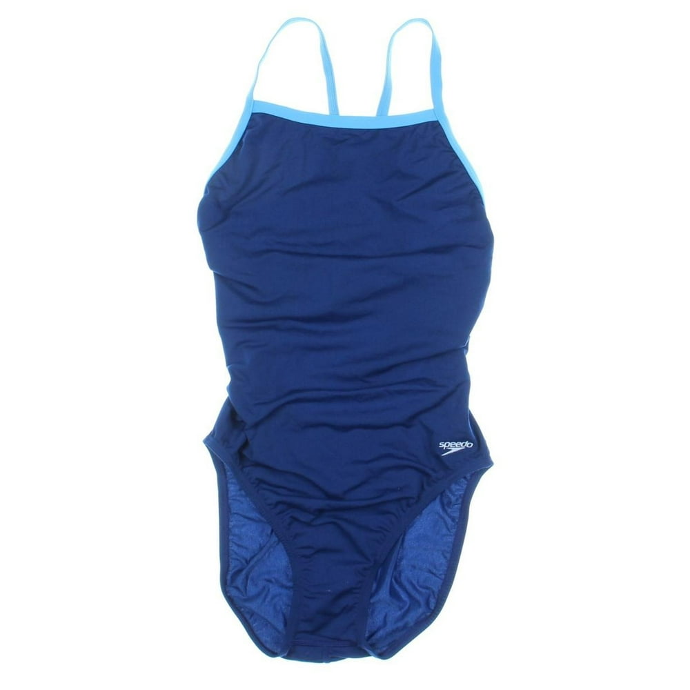 Speedo Womens Contrast Trim Cheeky One-Piece Swimsuit - Walmart.com ...