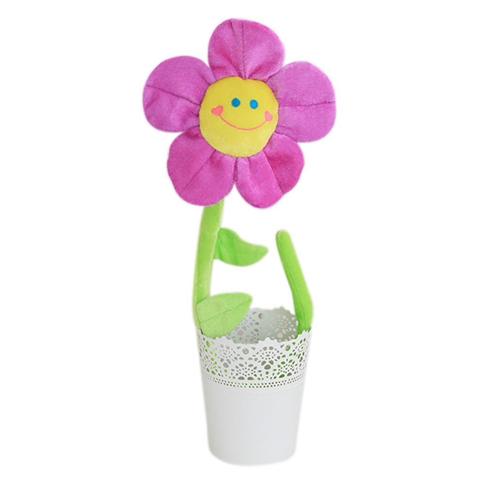 Artificial Plush Sunflower Daisy Flower Rose Toy Bendable Curtain ...