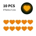 10PCS Small Heart Car Stickers Reflective Protective Decals Adhesive ...